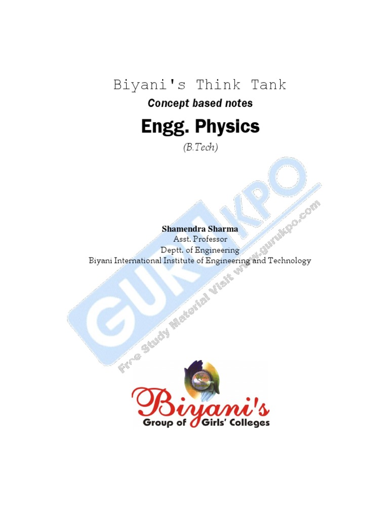 Engg Physics | PDF | Diffraction | Chemical Bond