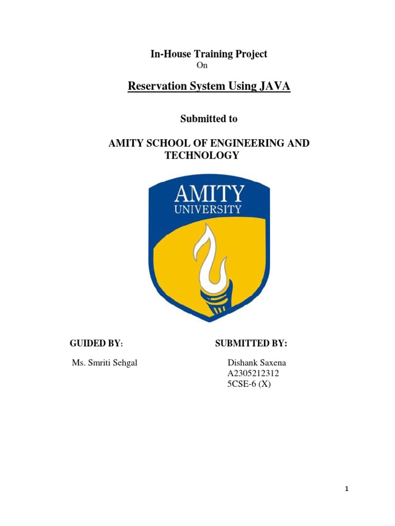 Java Project Report Pdf Net Beans Applications And Software 1308