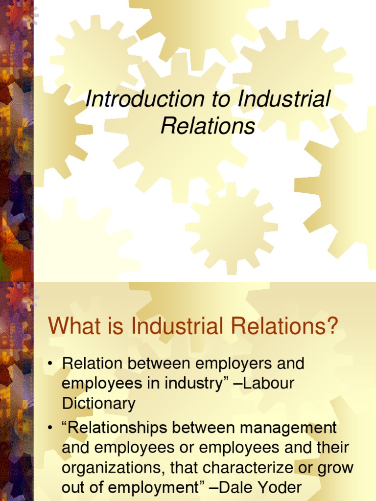 Introduction To Industrial Relations | Download Free PDF | Industrial ...