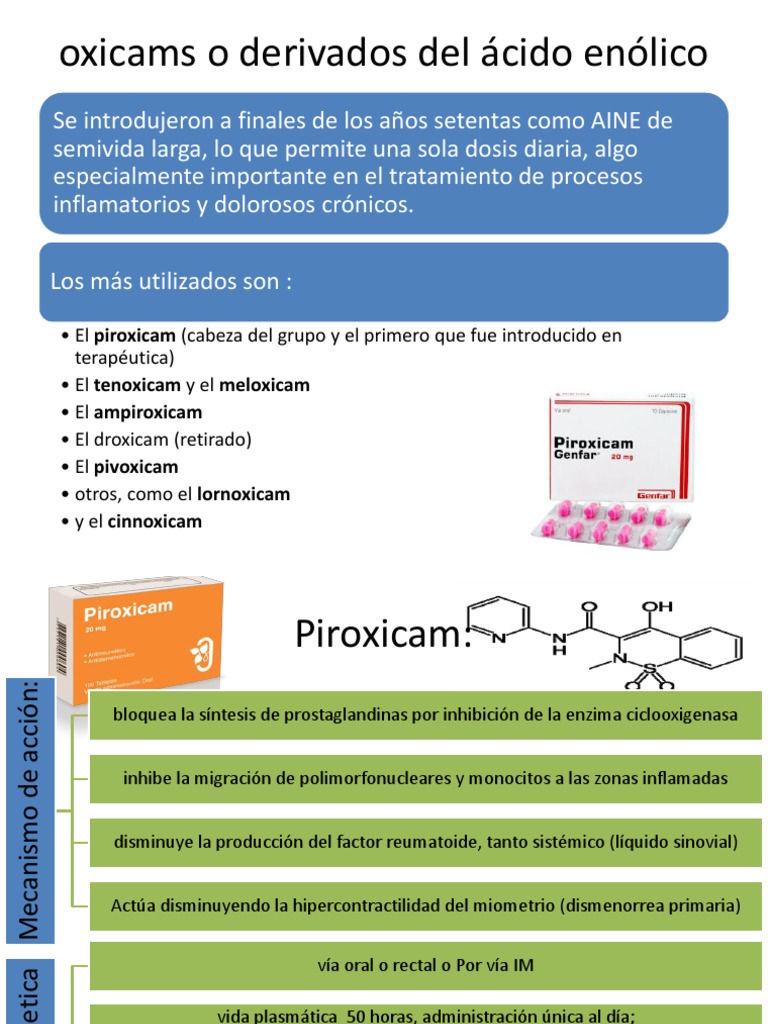 Oxicams | PDF | Droga anti-inflamatoria libre de esteroides | Drogas