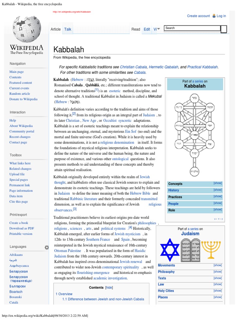 Kabbalah - Wikipedia | Kabbalah | Hasidic Judaism | Free 30-day Trial | Scribd