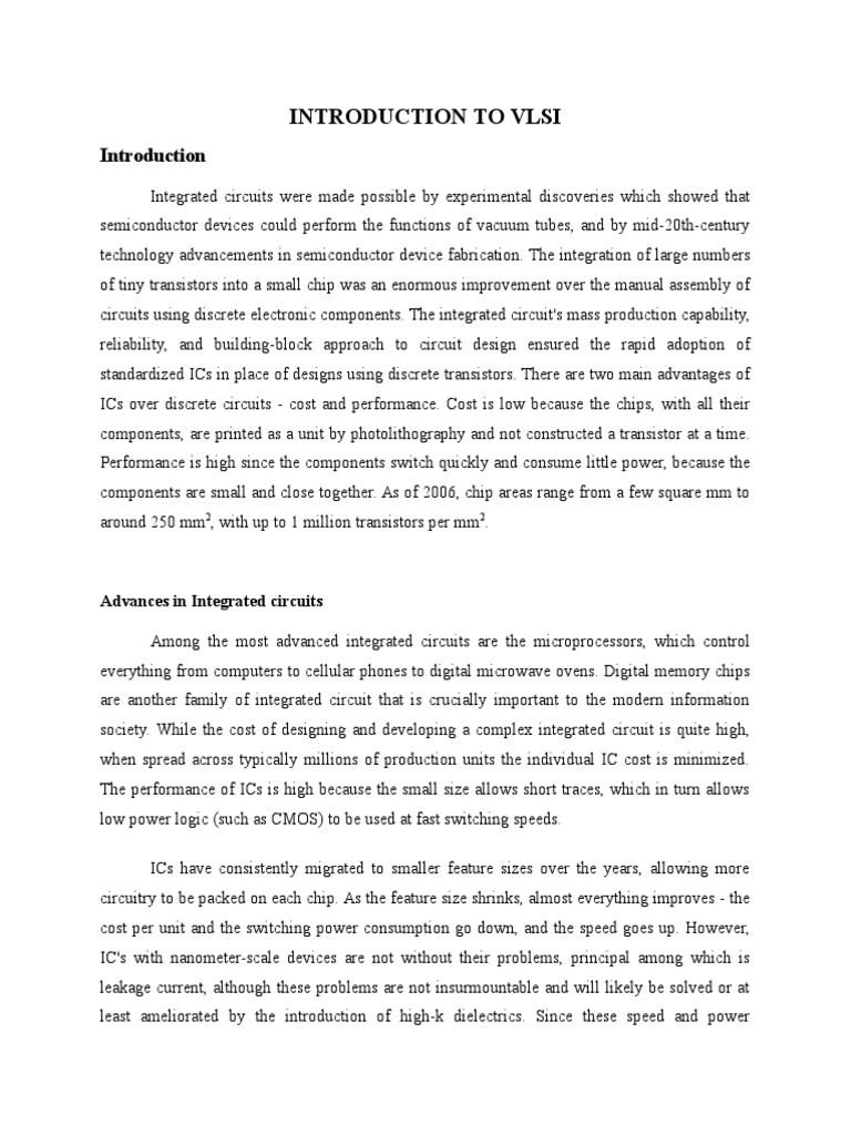 Introduction To VLSI - VHDL | PDF | Integrated Circuit | Electronic ...