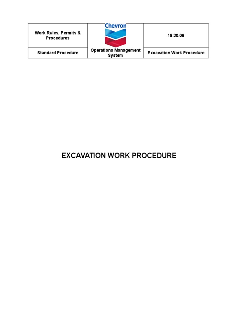 Excavation Work Procedure | PDF | Excavation (Archaeology) | Nature