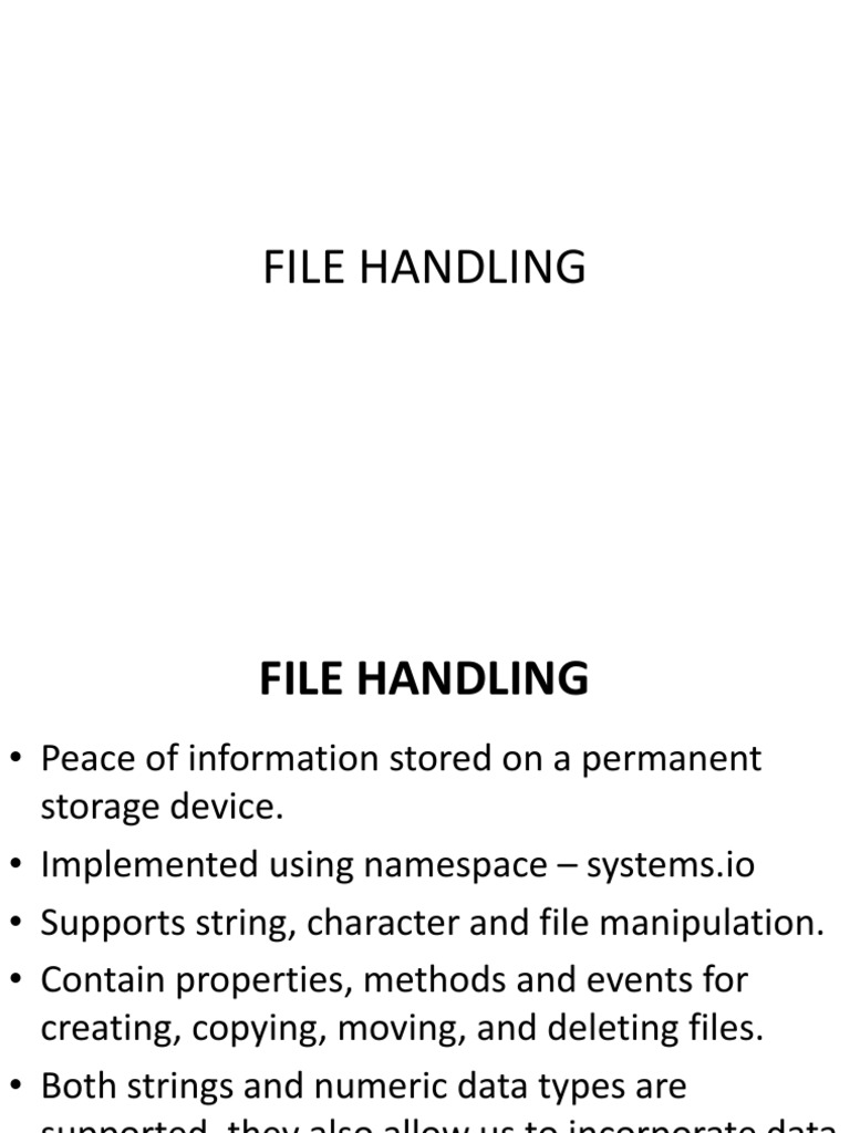 File Handling and Directory Management | PDF