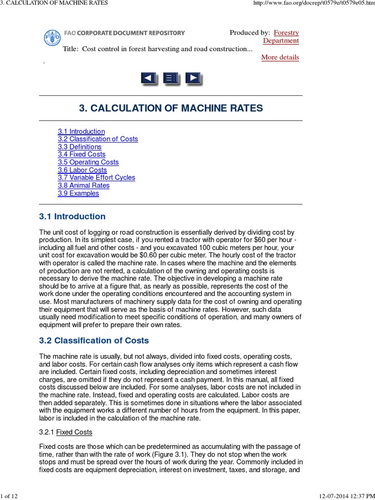 Caliculation of Machine Rates | PDF | Interest | Depreciation