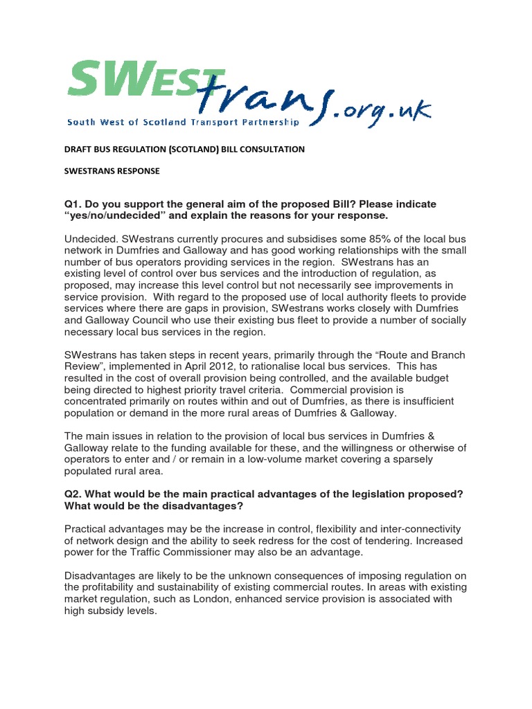 28 South West of Scotland Transport Partnership SWESTRANS | PDF | Bus ...