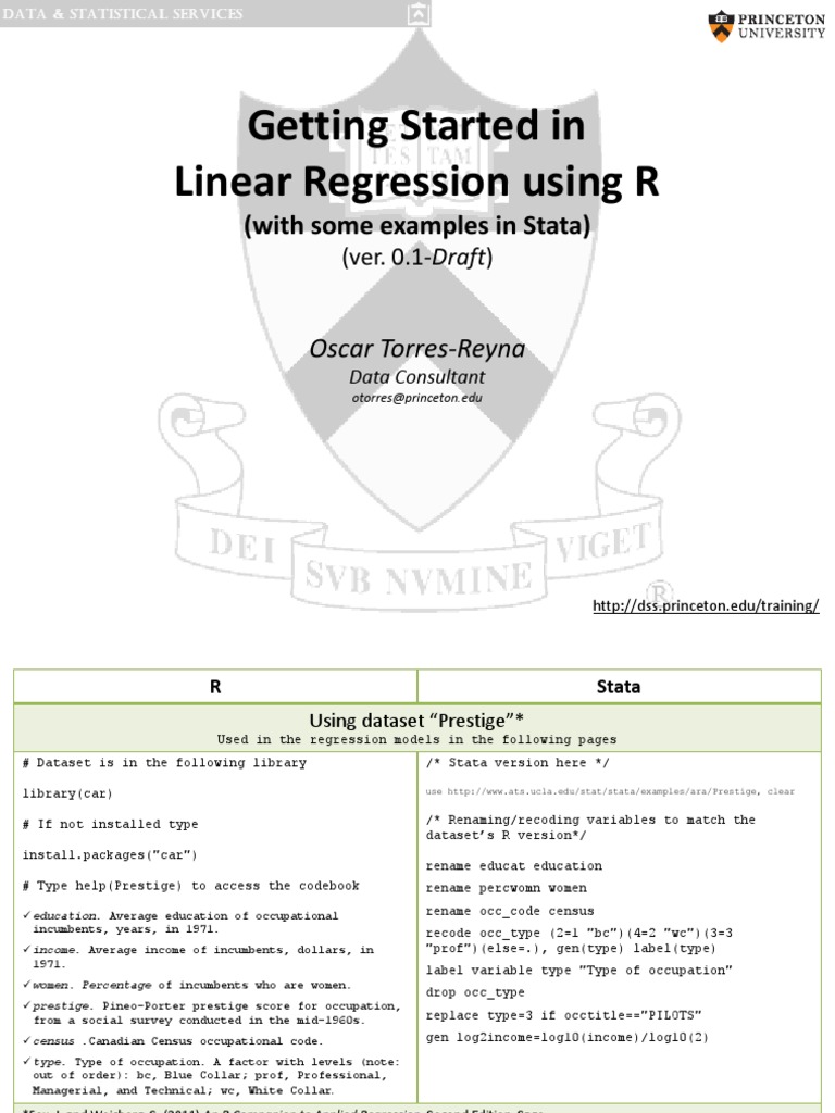 Linear Regression Using R | PDF | Errors And Residuals | Coefficient Of Determination