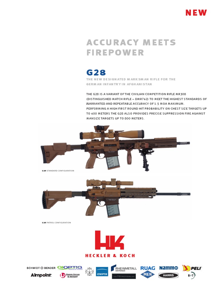 Sniper Rifle HK G-28 | PDF | Projectile Weapons | Projectiles