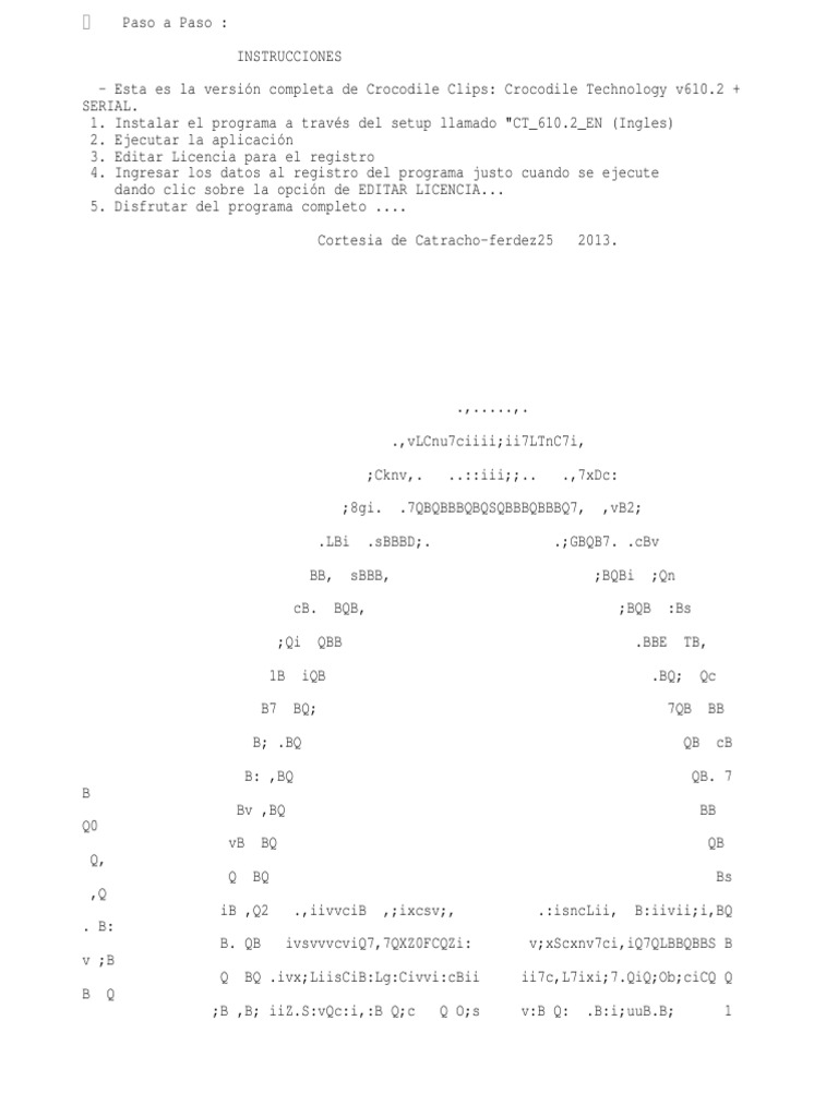 Instalación Crocodile Tech v610.2 | PDF