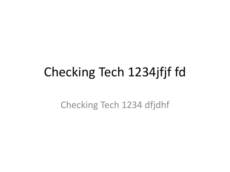 Checking Tech 1234567 | PDF | Computers