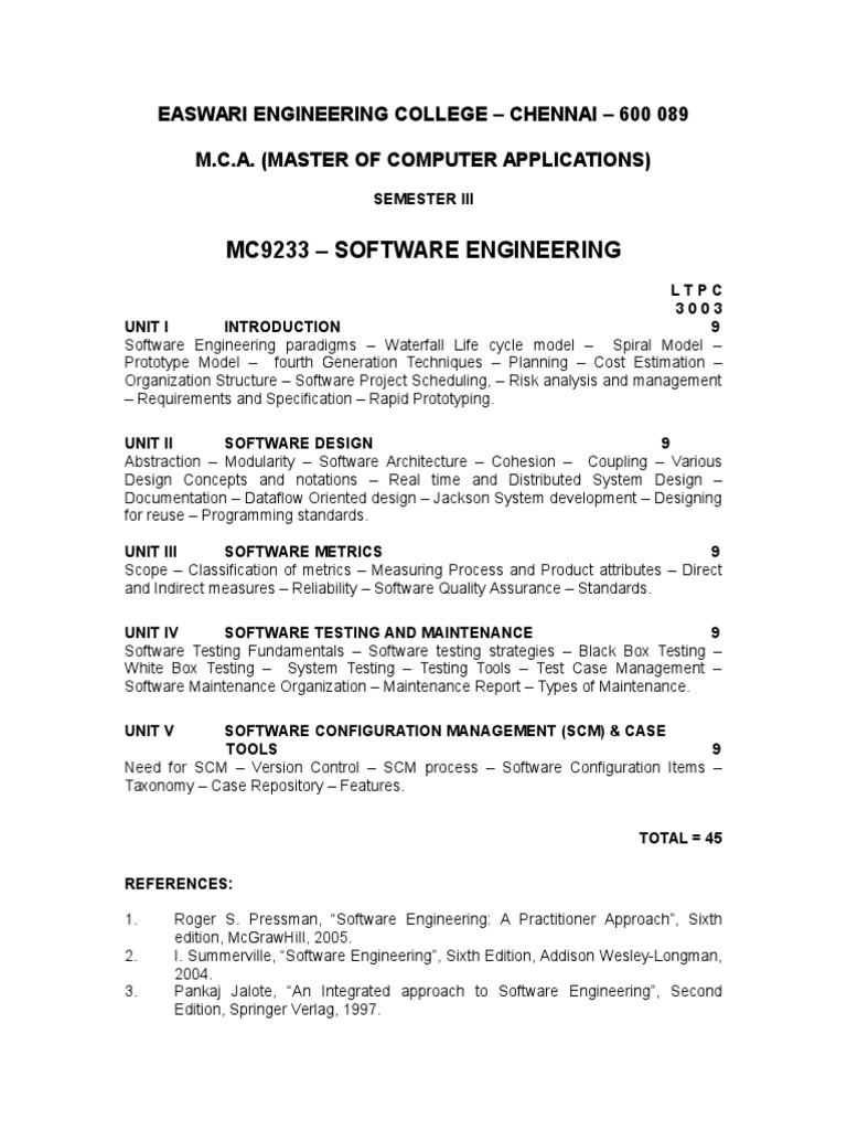EEC SE Unit I | PDF | Software Development Process | Verification And Validation