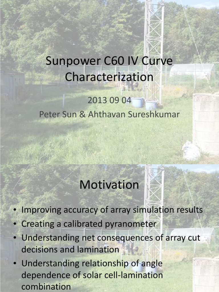 Presentation - Cut C60 Solar Cell Characterization - Blue Sky Solar ...