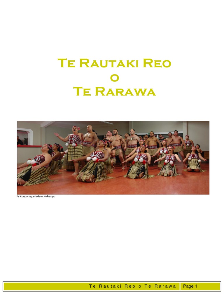 Te Rautaki Reo o Te Rarawa | PDF | Māori People | Māori