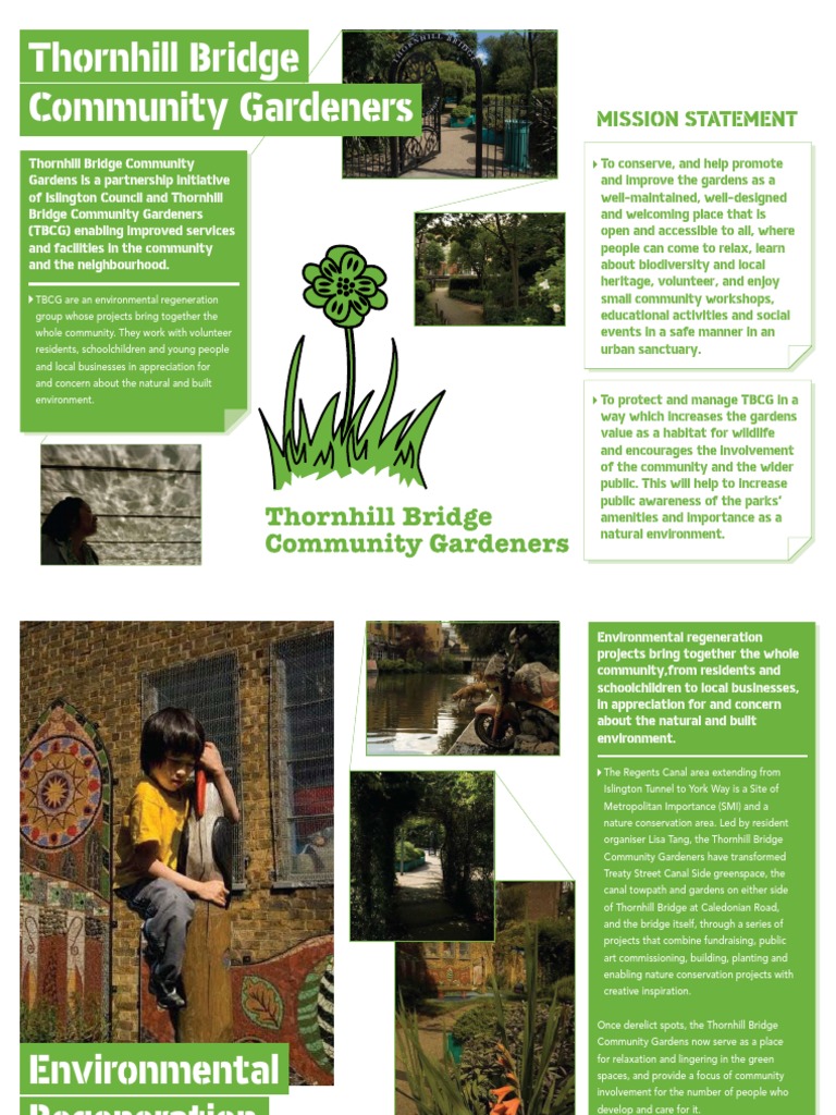 Thornhill Bridge Community Gardeners: Mission Statement | PDF | Trail ...