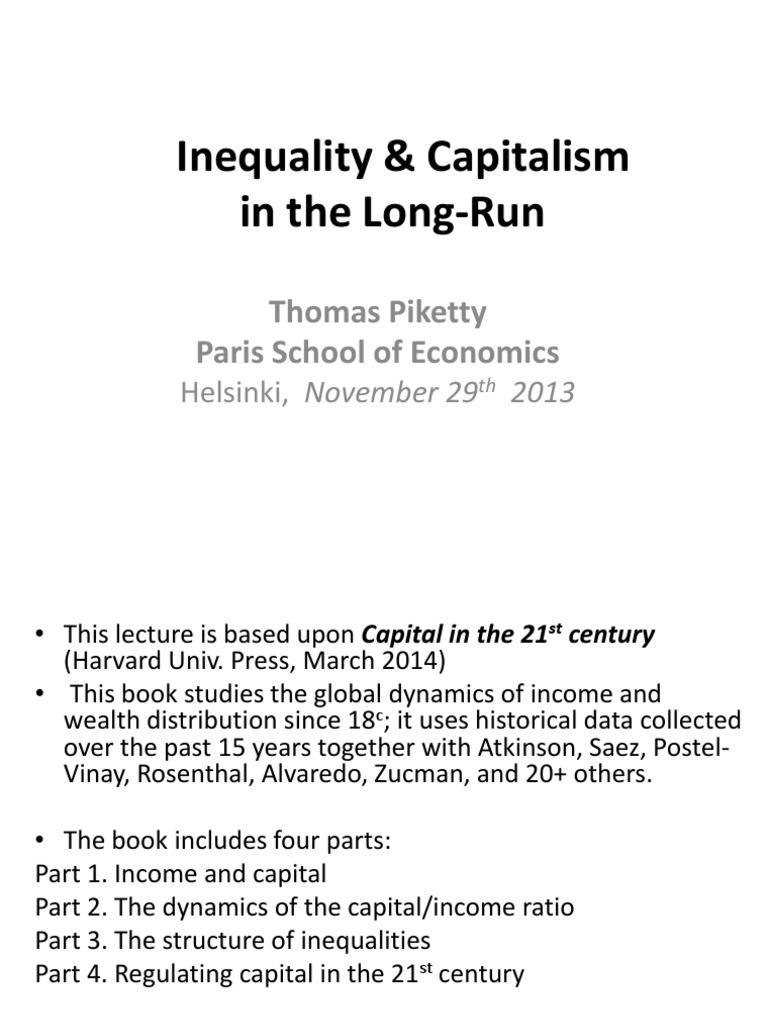 Inequality and Capitalism Dynamics | PDF