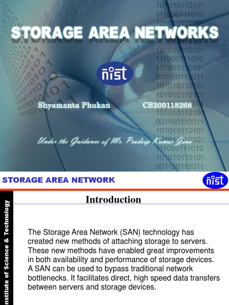 Storage Area Network (SAN | PDF | Network Topology | Computer Hardware