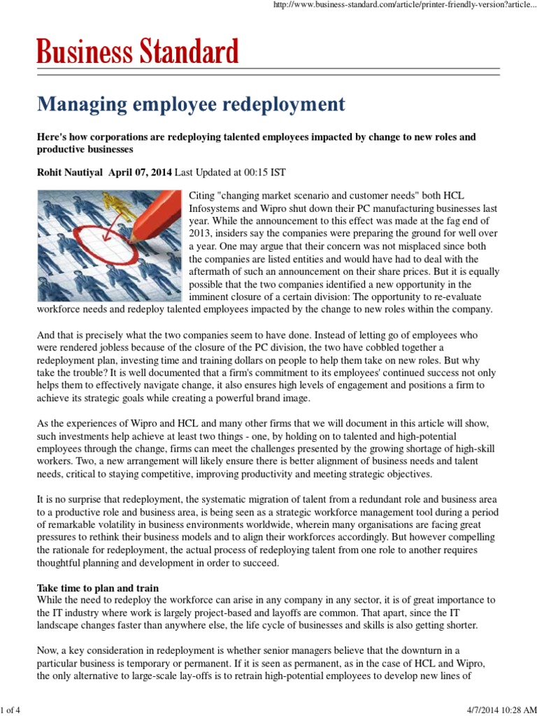 5 Managing Employee Redeployment | PDF | Layoff | Employment