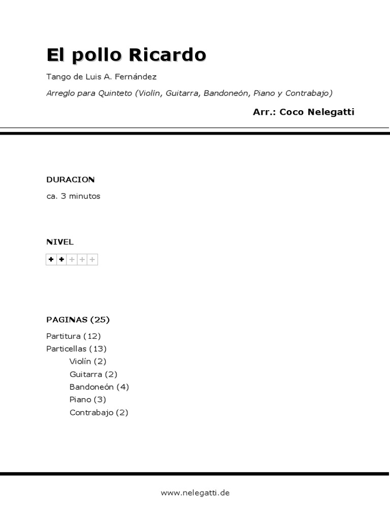 El Pollo Ricardo | PDF | Deportes