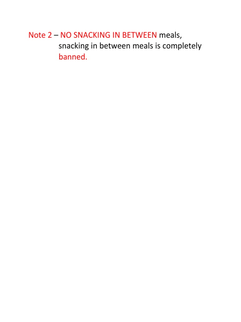 Meals, Snacking in Between Meals Is Completely | PDF
