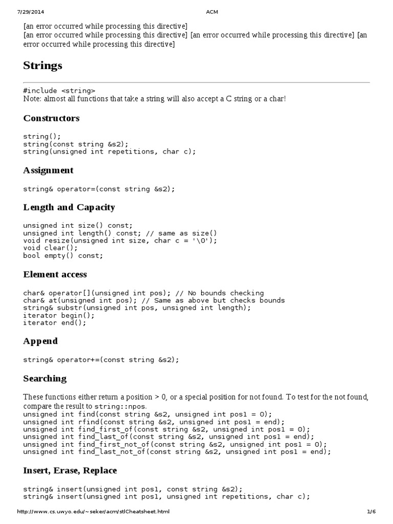 Strings Constructors Pdf String Computer Science Algorithms 3824