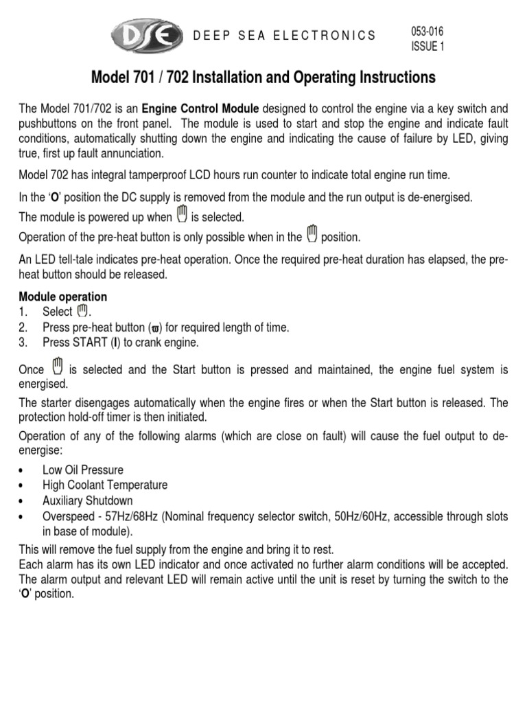 Model 701/702 Installation Guide | PDF | Engines | Light Emitting Diode