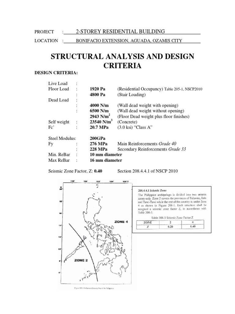 Structural Analysis and Design Criteria | PDF