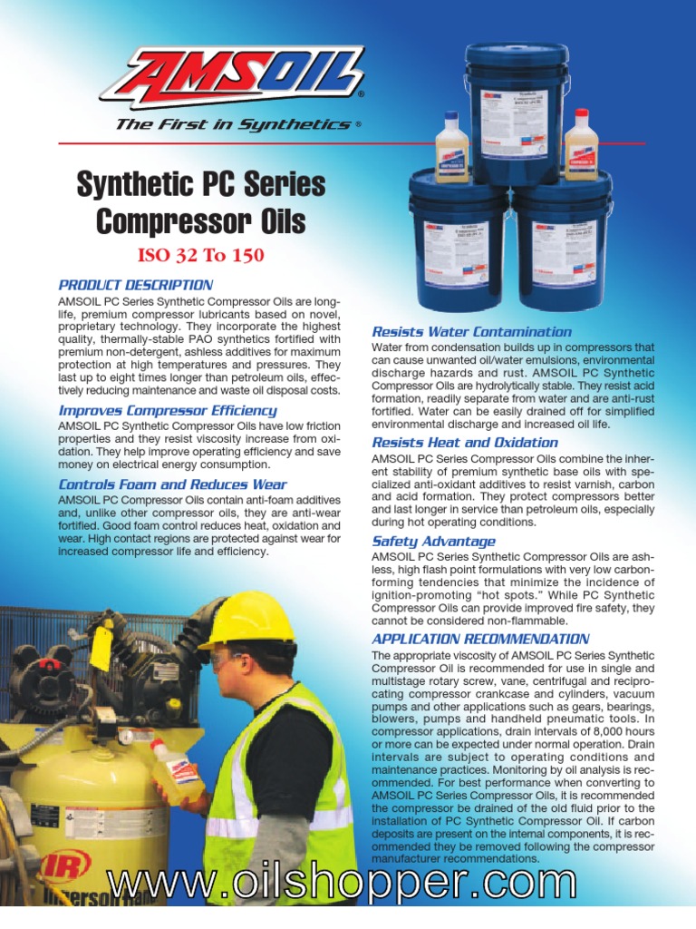 Synthetic PC Series Compressor Oil Available at | PDF | Lubricant ...