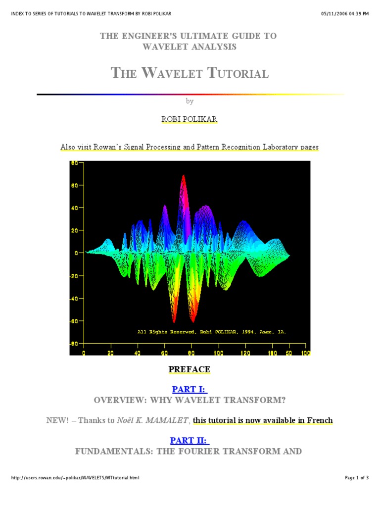 Wave Let Tutorial | PDF | Spectral Density | Wavelet
