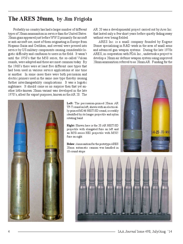 20mm Ares (Iaa) | PDF | Projectile Weapons | Firearms