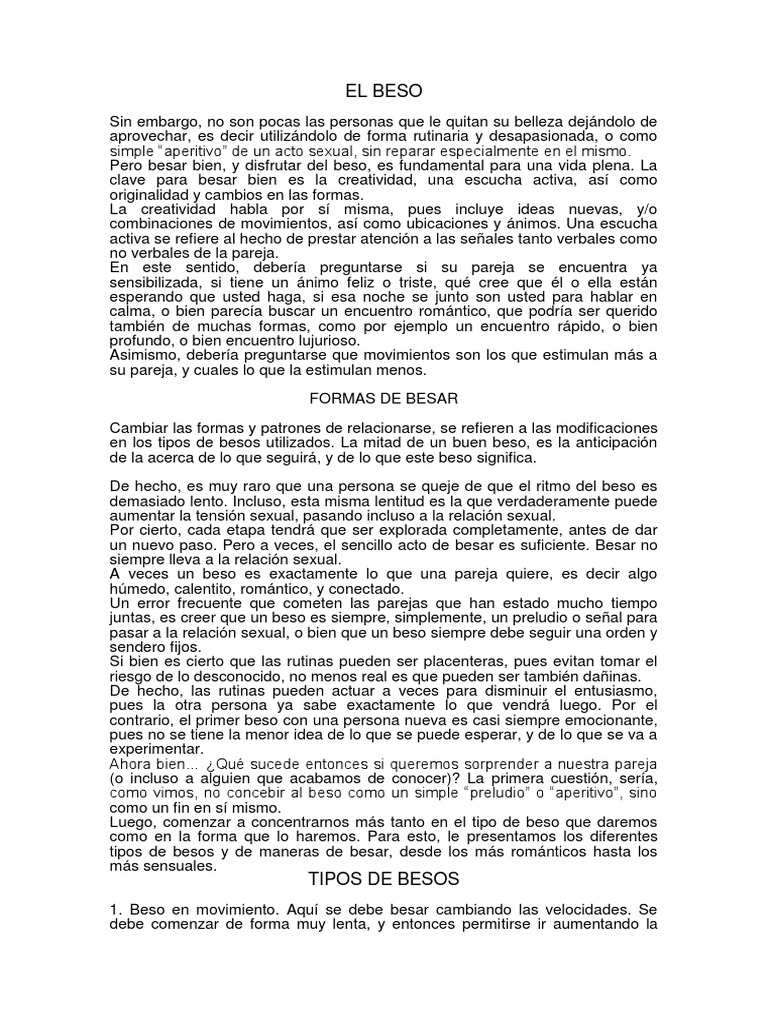 Todo Sobre Los Besos PDF | PDF | Beso | Creatividad