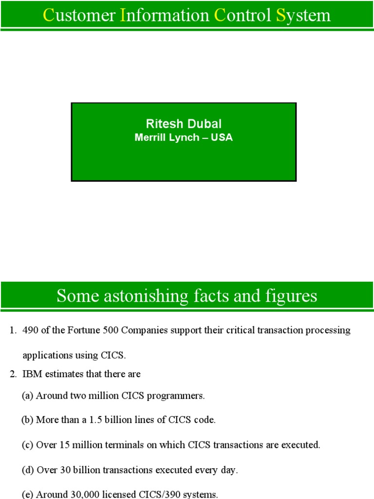 CICS Day 1 | PDF | Computer Terminal | Computer Program