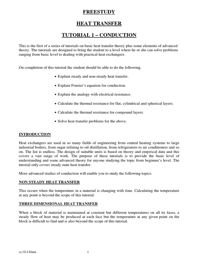 Heat Transfer Thru Conduction | Download Free PDF | Thermal Conduction ...