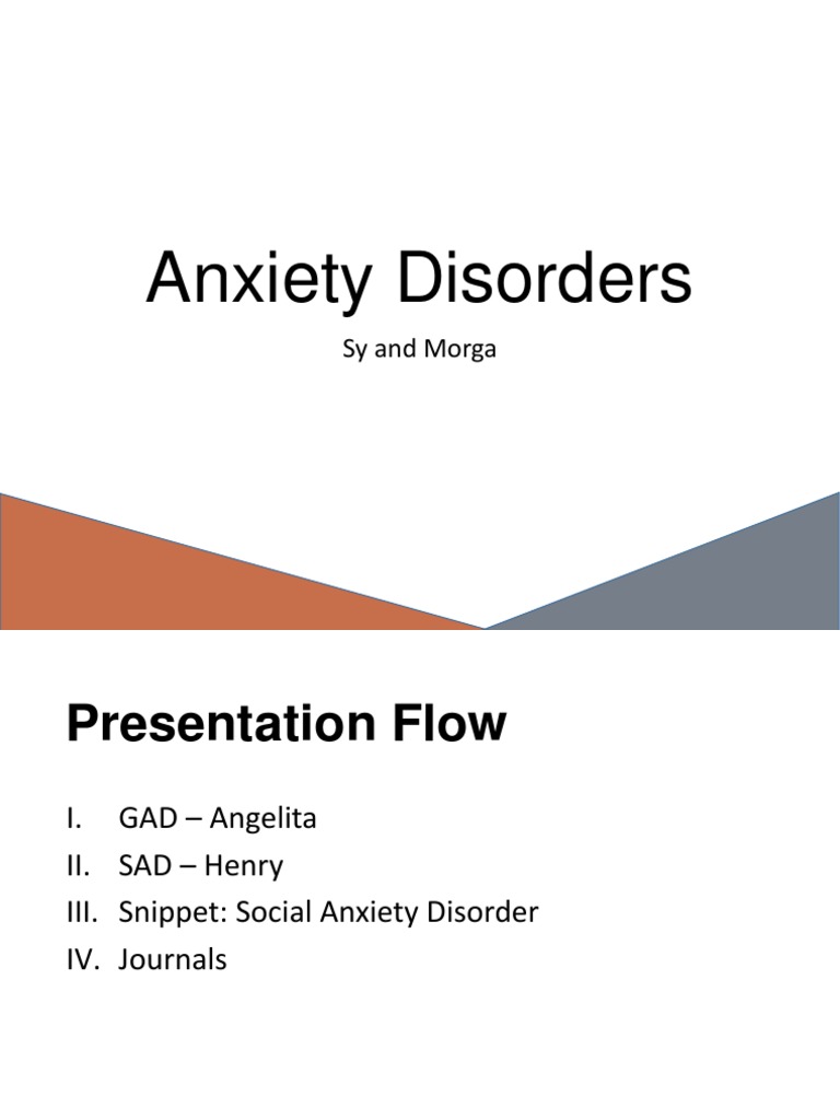 A Presentation On Anxiety Disorders (DSM5) | PDF