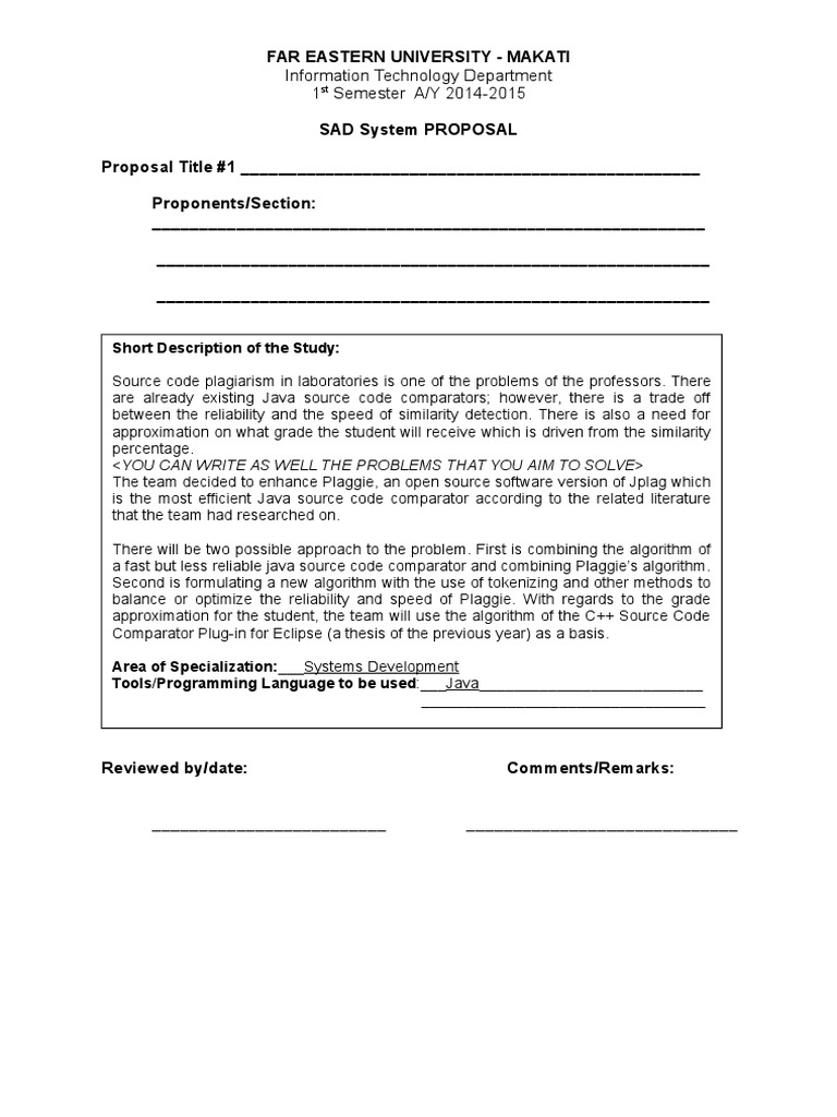 Sad Proposal Form3 | PDF