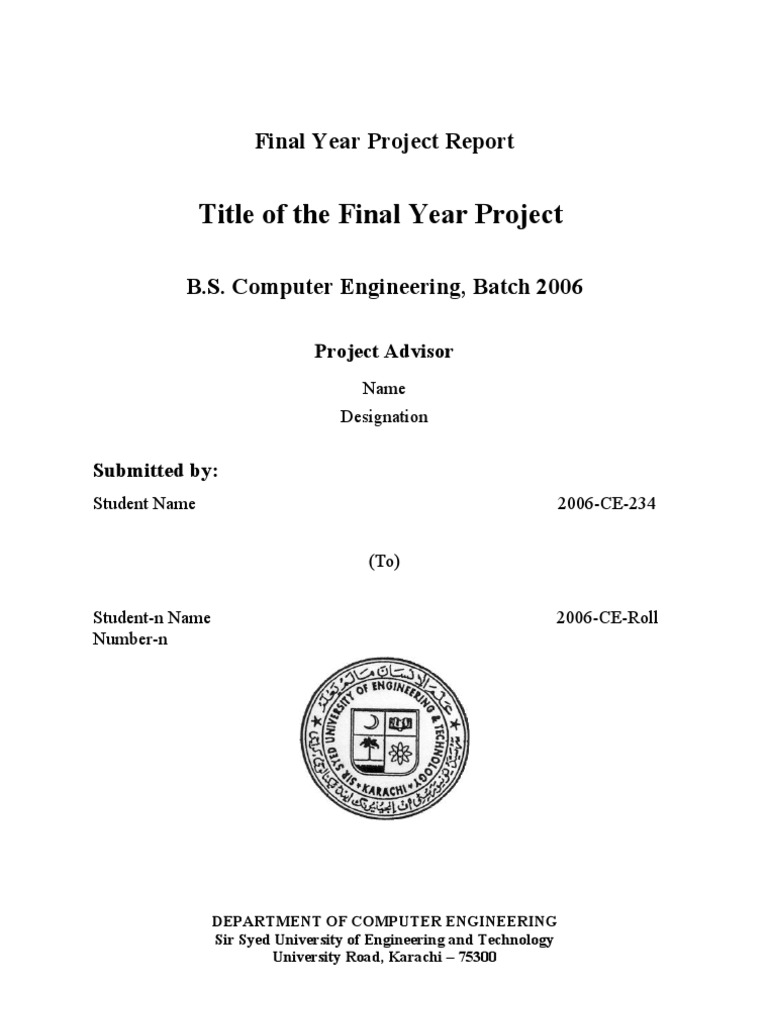 Final Year Project Report Format Batch 2006 | PDF | Cryptography ...