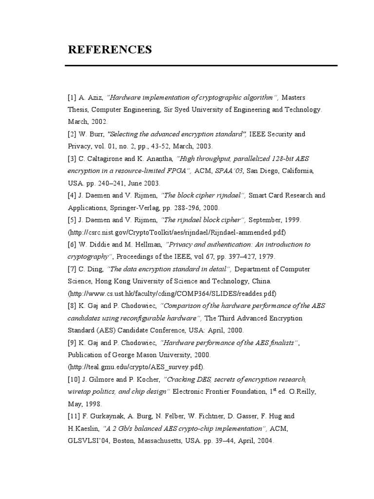 Sample References | PDF | Cryptography | Encryption
