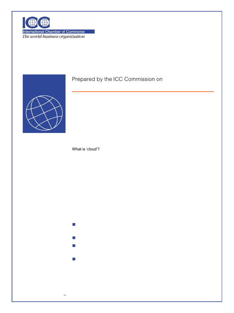 ICC Cloud Policy Statement | PDF | Cloud Computing | Software As A Service