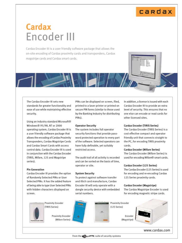 Cardax Encoder III | Download Free PDF | Power Supply | Operating System