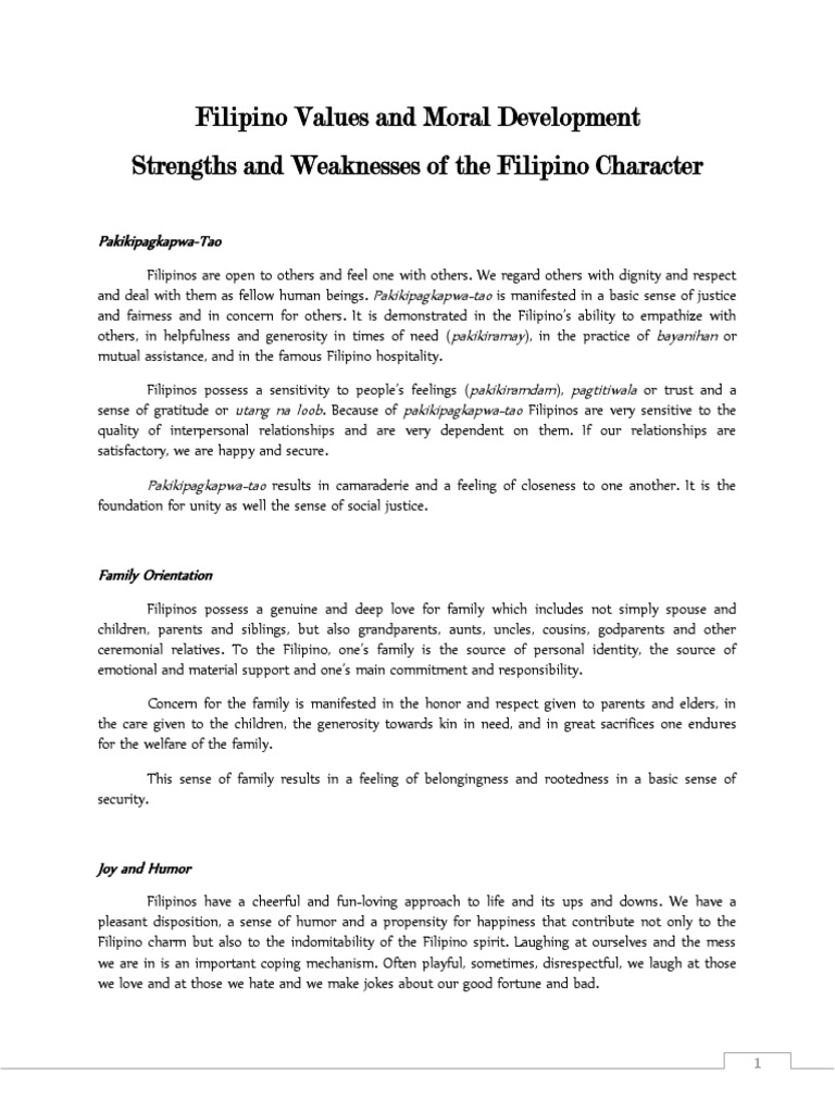 Filipino Values and Moral Development | Humour | Metaphysics Of Mind