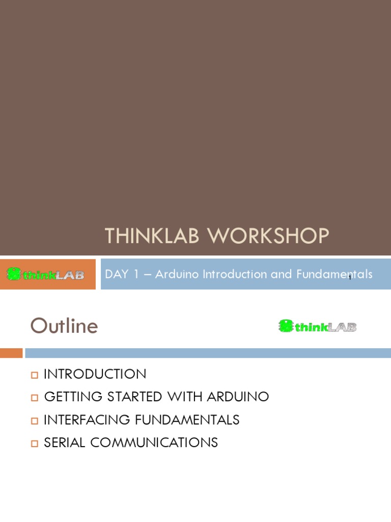Handouts - DAY1 | PDF | Arduino | Control Flow