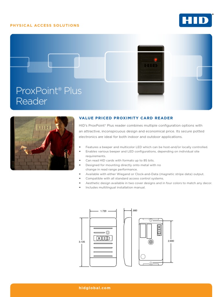Prox Proxpoint Plus Reader Ds En | Access Control | Electronics