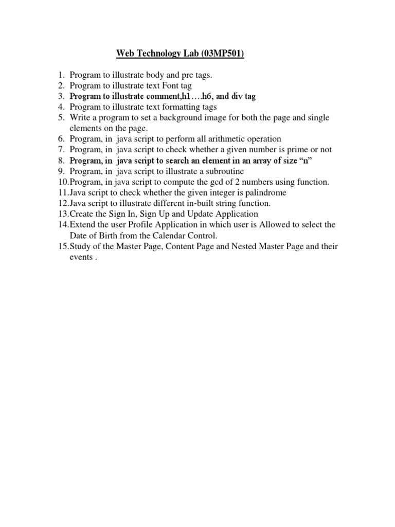 Web Technology Lab Pdf Object Computer Science Inheritance Object Oriented Programming 