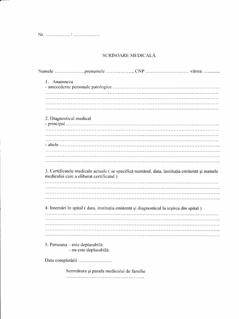 Scrisoare Medicala Model Compact | PDF