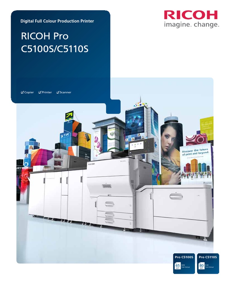 Ricoh Pro C5100S/C5110S: Digital Full Colour Production Printer | PDF