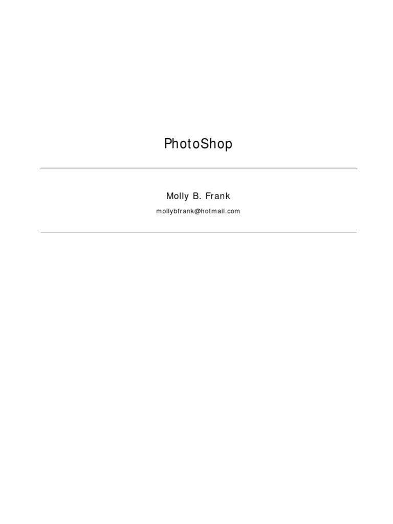 Photoshop Beginner Tutorial | PDF | Adobe Photoshop | File Format