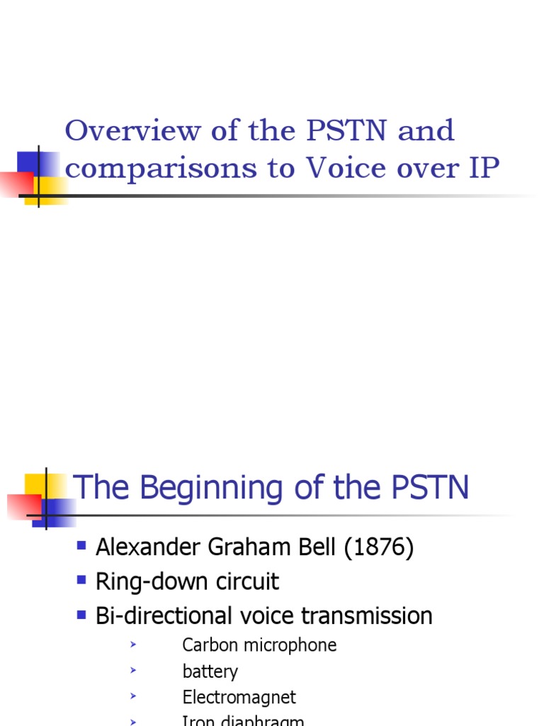 Overview of The PSTN and Comparisons To Voice Over IP | PDF | Digital ...