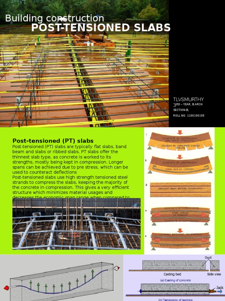 POST TENSIONED SLABS | Prestressed Concrete | Architectural Design