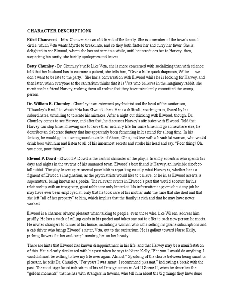 Harvey Characters | PDF