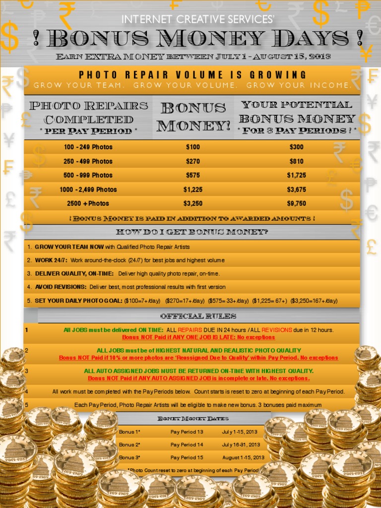 ICS Timesheet Bonus Guidelines | PDF