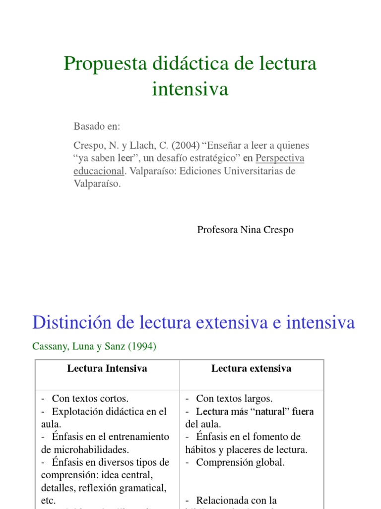 Lectura Intensiva | PDF | Lobo gris | Lectura (proceso)